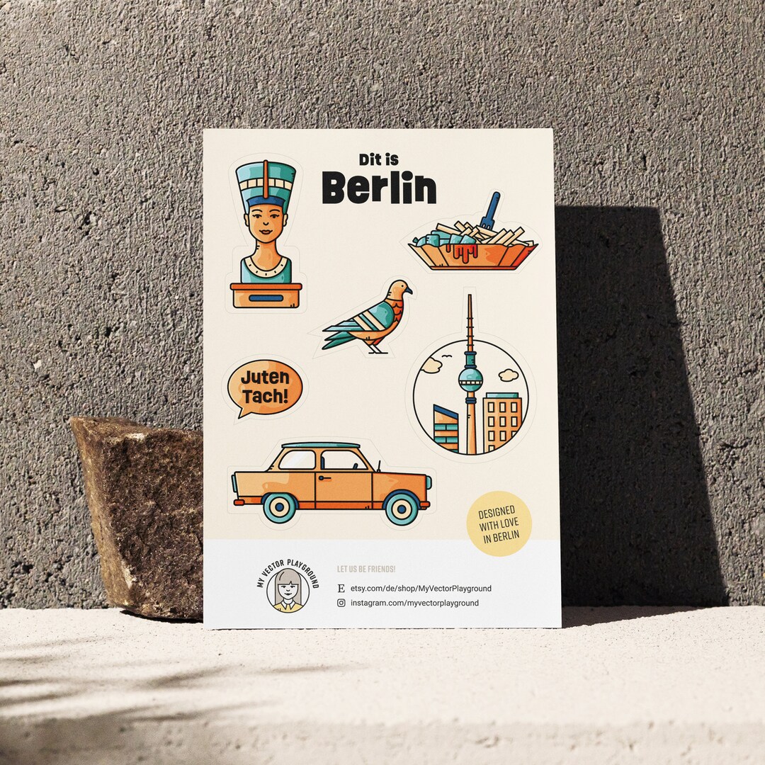 Stickerbogen "dit is Berlin", 6 Aufkleber - Etsy