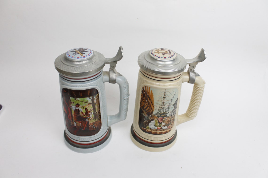 Vintage Eighties Era Avon Stein New Set of Two the Building | Etsy Canada