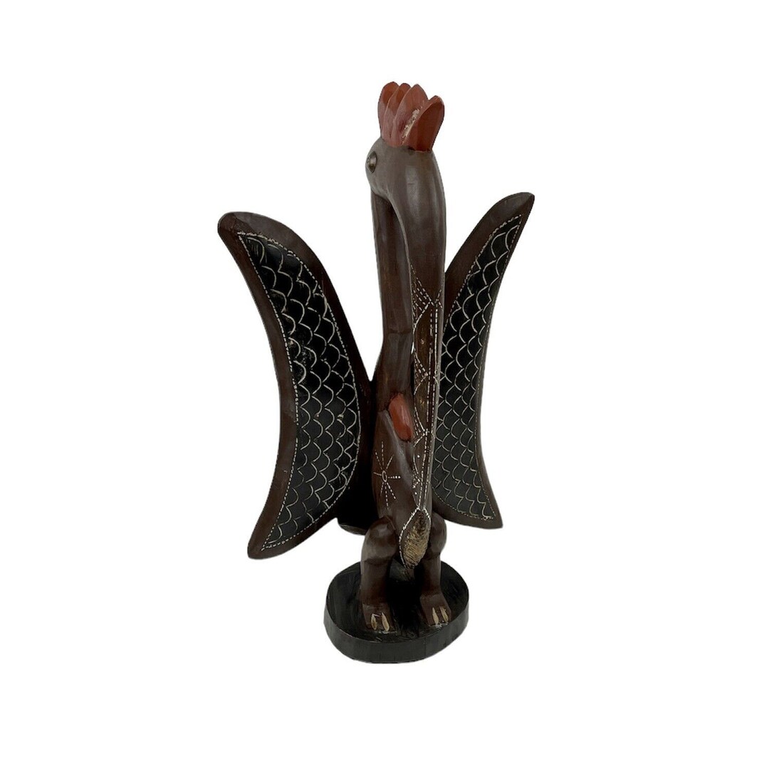 Hand Carved Wood Kalao Bird Mali West African Fulani Art Sculpture 19 ...