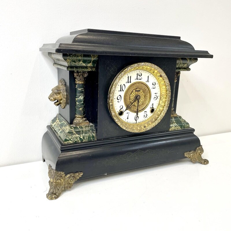 Antique Marble Mantel Clocks - Etsy