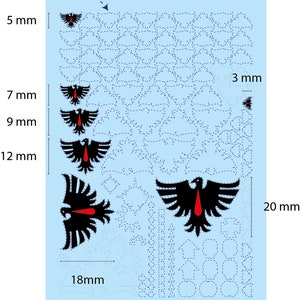 Pre-cut Bloody Birds Waterslide Transfer Decals Compatible With 28 Mm ...