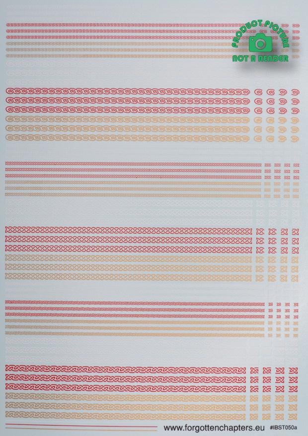 Pre-cut Knotty Cloak Trims Waterslide Transfer Decals for Historical ...