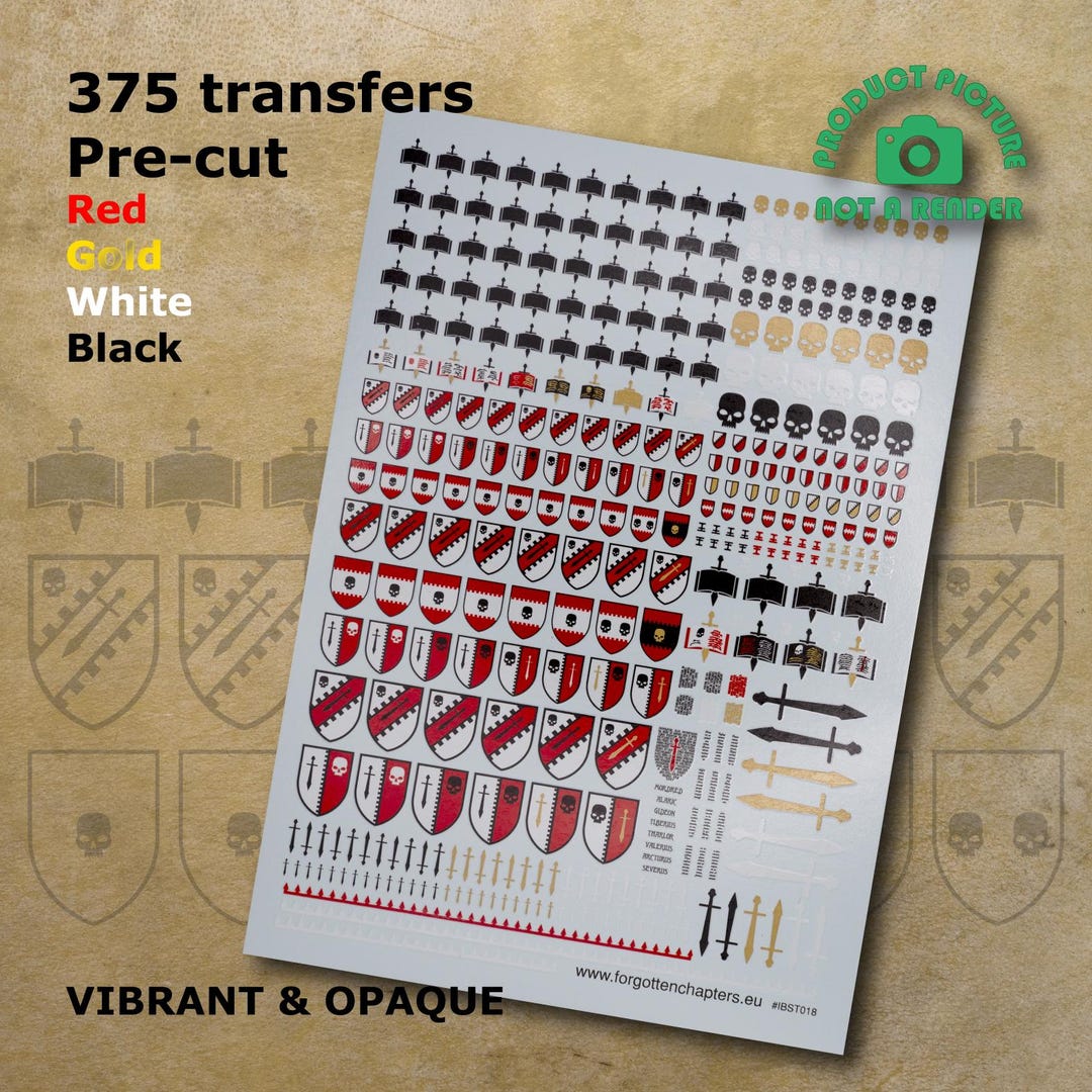Daemon Hunter Knights Pre-cut Waterslide Transfer Decals Compatible ...