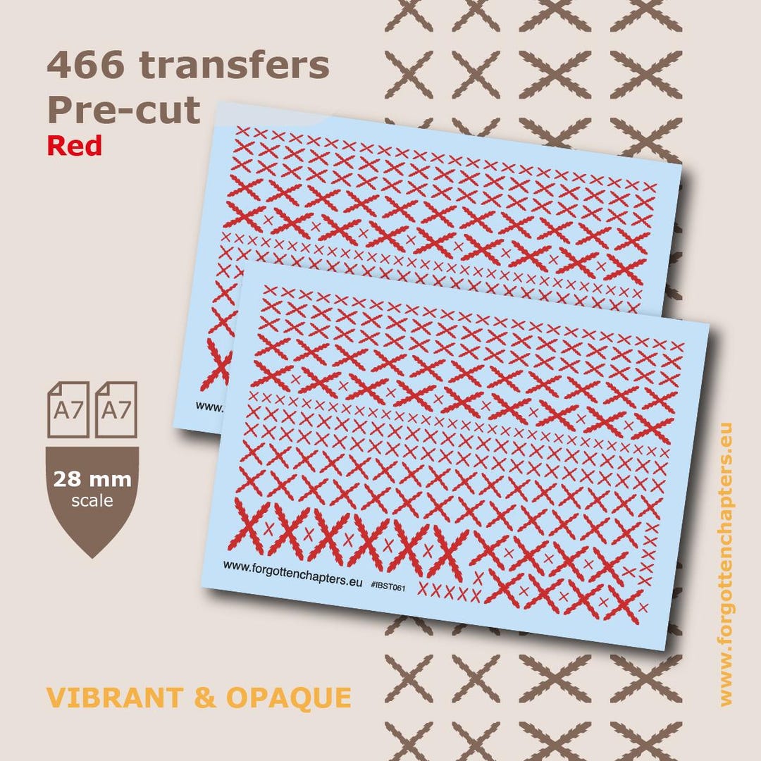Pre-cut Cross of Burgundy Decals Old Medieval World and Fantasy ...