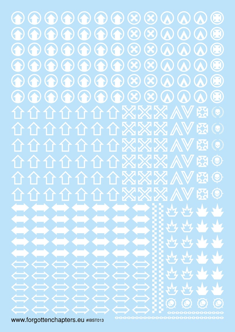 Pre-cut White Transfers Waterslide Decals of Squad Icons and - Etsy