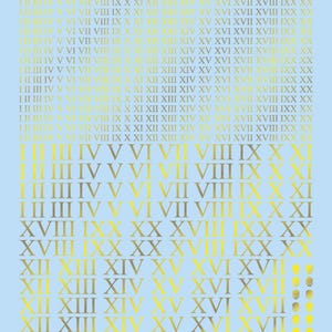Pre-cut GOLD Transfers Waterslide Decals With Roman Numerals Compatible ...