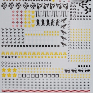 Medieval Heraldry 100 Year War English Pre-cut Transfers for Historical ...