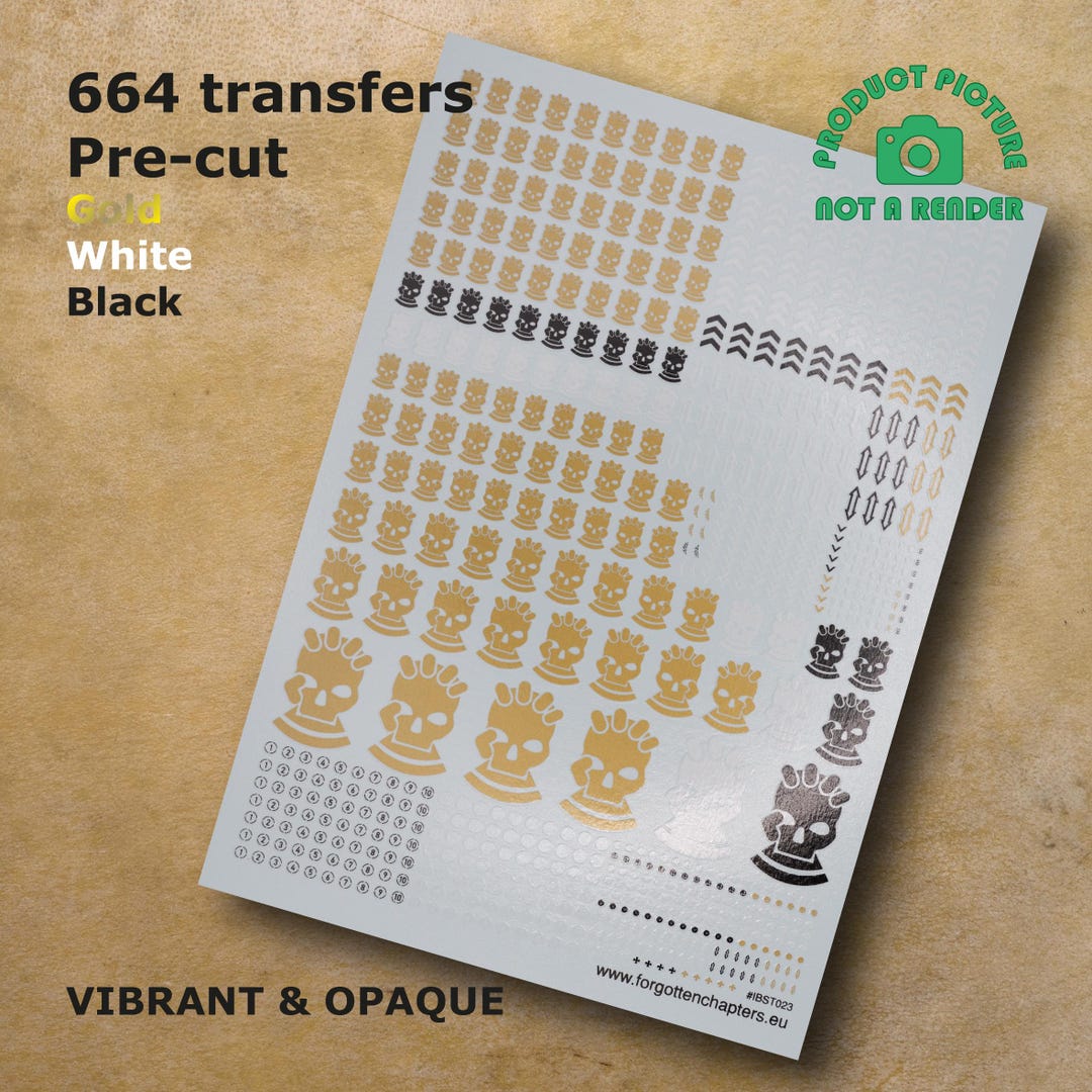 Pre-cut Grasping Skulls Waterslide Transfer Decals Compatible With 28 ...