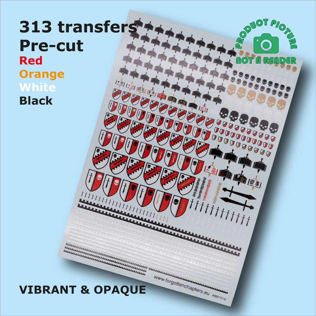 Daemon Hunter Knights Pre-cut Waterslide Transfer Decals Compatible ...