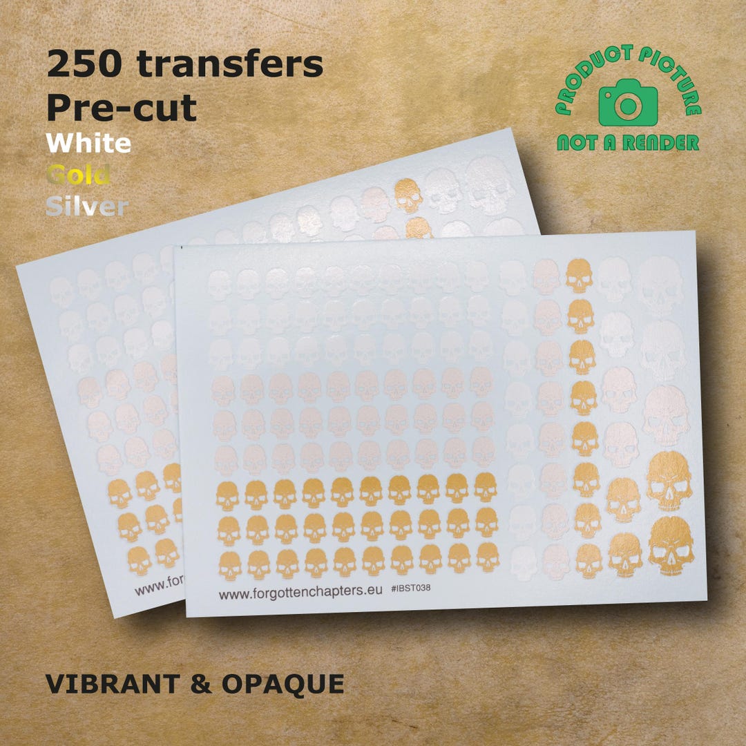 Pre-cut Skulls Waterslide Transfer Decals Compatible With 28 Mm ...