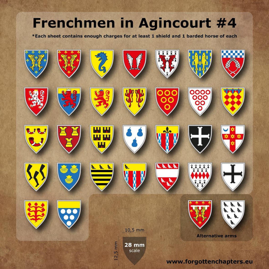 Medieval Heraldry 100 Year War English Pre-cut Transfers for Historical ...