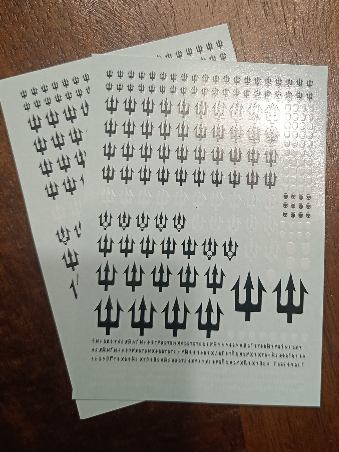Pre-cut Trident and Skulls Waterslide Transfer Decals Compatible With ...