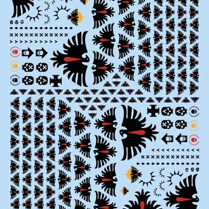 Pre-cut Bloody Birds Waterslide Transfer Decals Compatible With 28 Mm ...