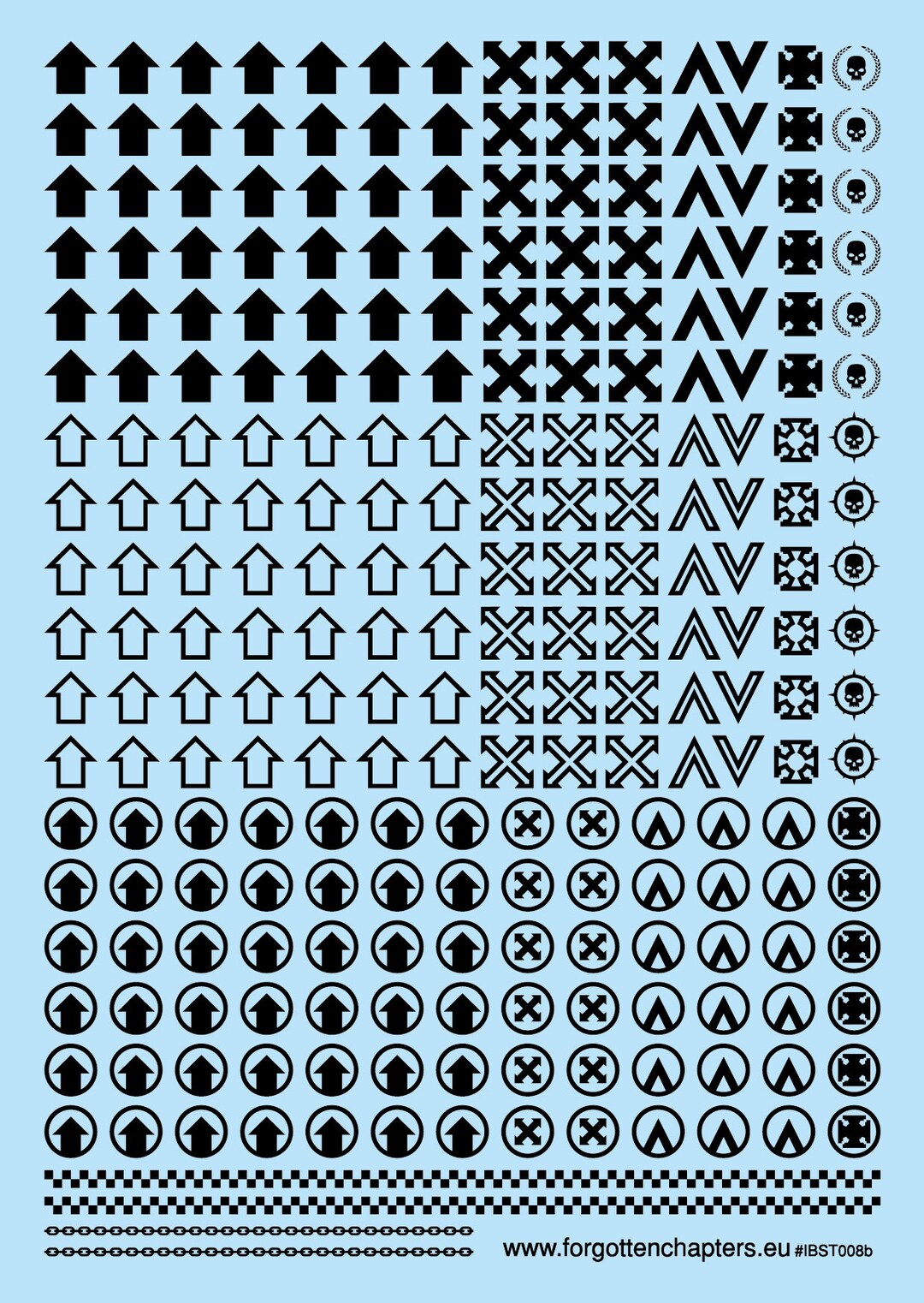 Pre-cut BLACK Transfers Waterslide Decals of Squad Icons Compatible ...