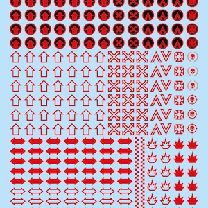 Pre-cut Squad Icons RED & Black Transfers Waterslide Decals Compatible ...