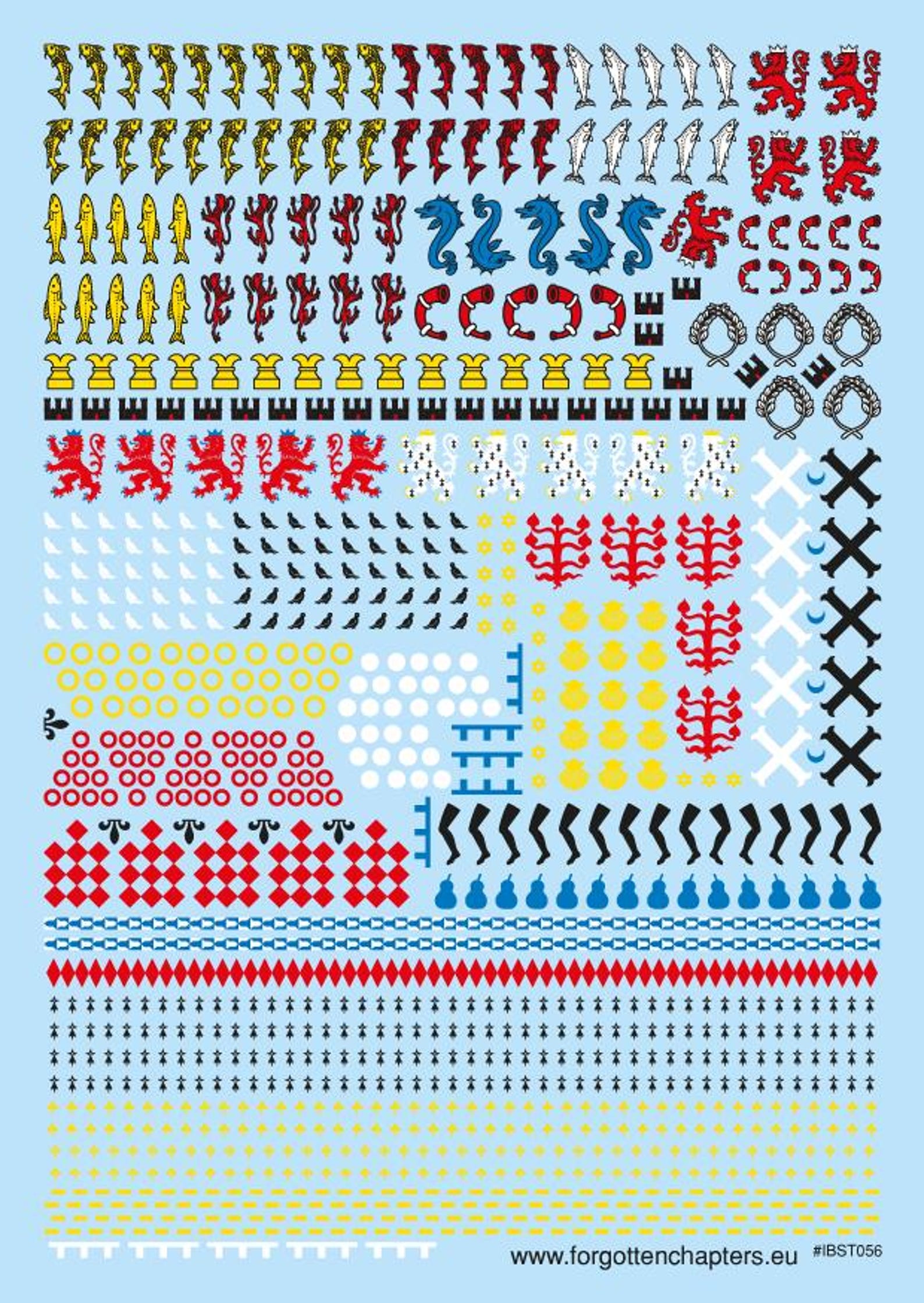 Medieval Heraldry 100 Year War English Pre-cut Transfers for Historical ...