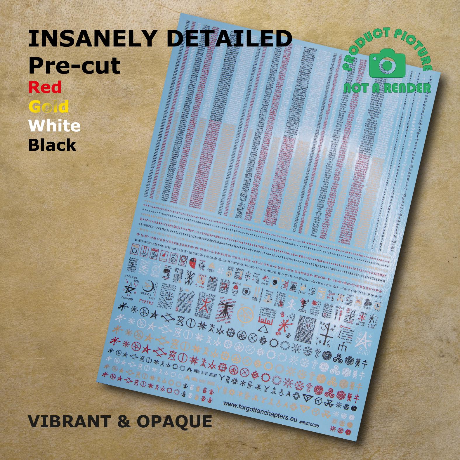 Premium Ultra-detailed A5 Waterslide Decals Transfers - Scripts for ...