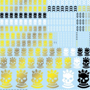 Pre-cut Grasping Skulls Waterslide Transfer Decals Compatible With 28 ...