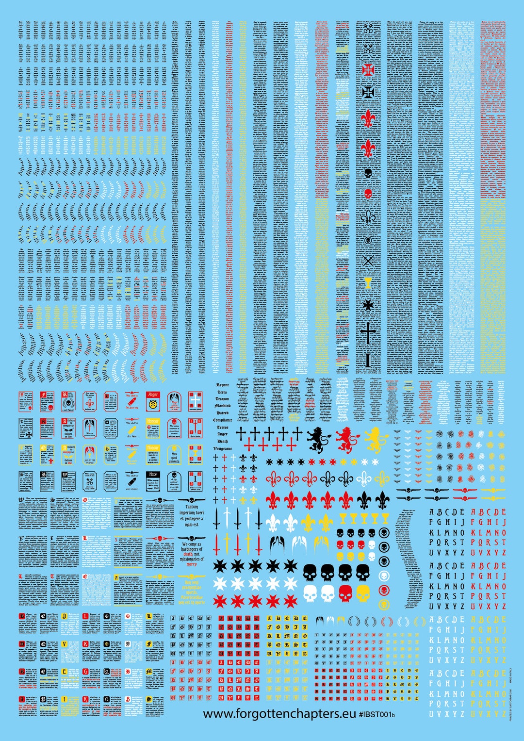 Premium Ultra Detailed A5 Waterslide Decals for 28mm Scale Tabletop ...