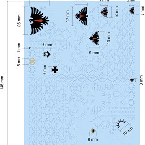 Pre-cut Bloody Birds Waterslide Transfer Decals Compatible With 28 Mm ...