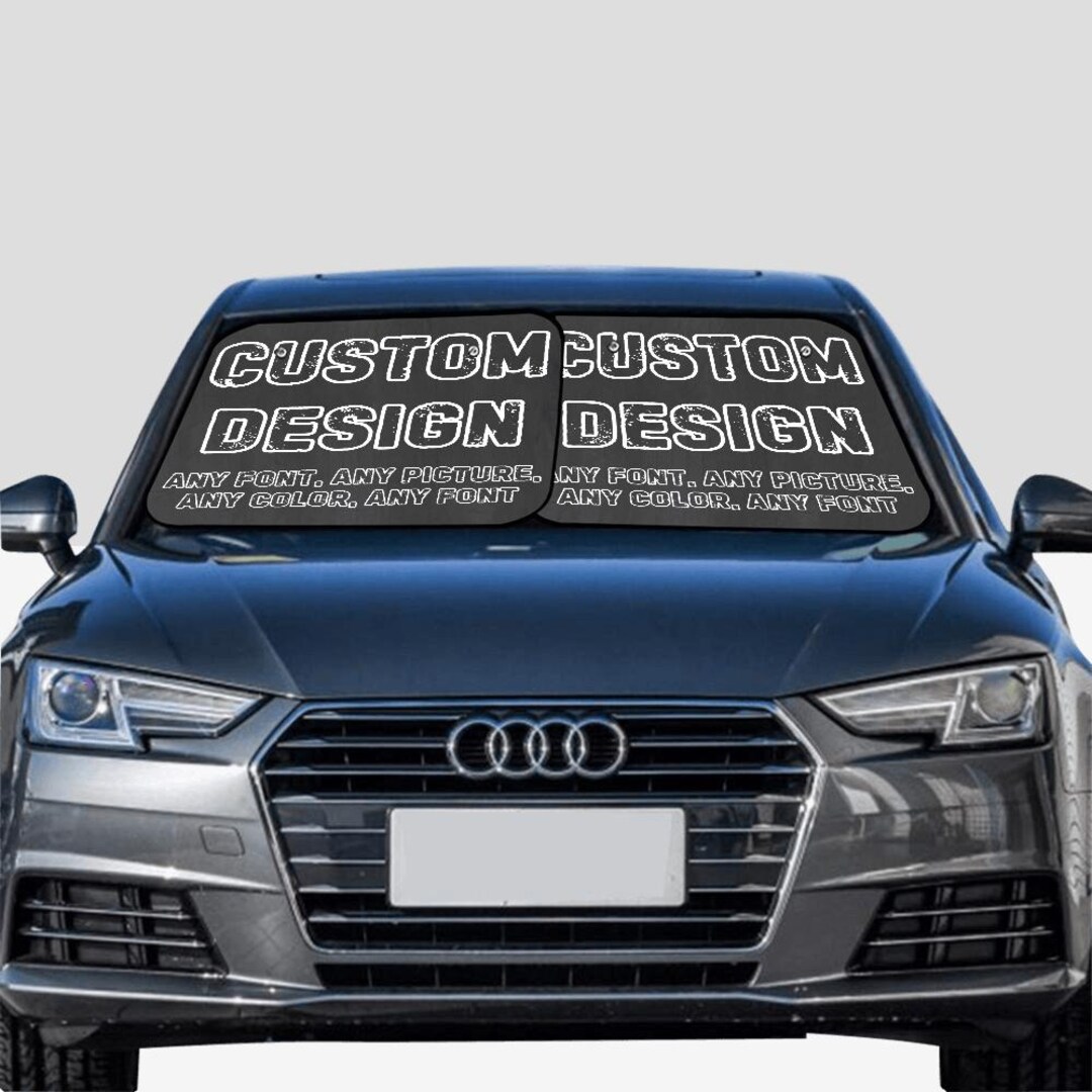 Personalized Car Sun Shade: Custom Photo Windshield Decor (two Pieces ...