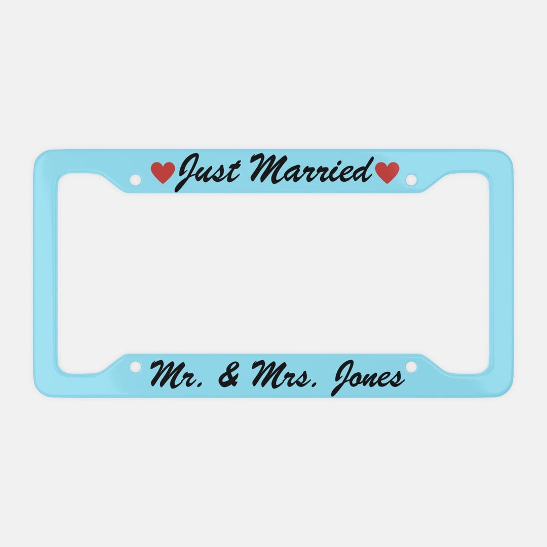 Custom License Plate Frame, Custom Name, Custom Plate, Frame, Car Frame ...