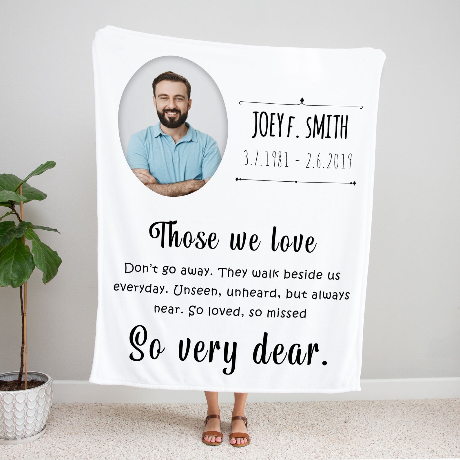 Custom Blanket to Your Loss Loved Ones Custom Memorial Photo - Etsy