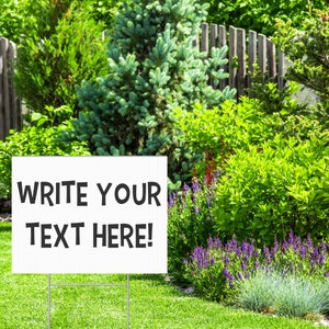 Personalized Yard Sign | Custom Lawn Sign With Aluminum H-stake Stand ...