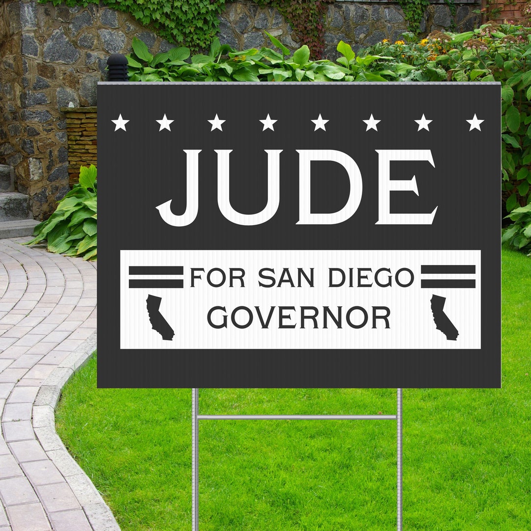 Personalized Name State Yard Sign | Custom Lawn Sign | Custom Rally ...