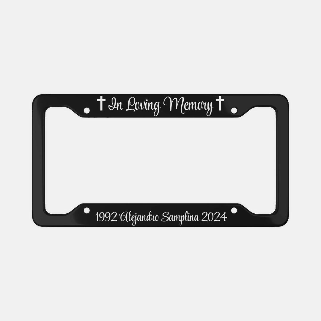 Custom Memorial License Plate Frame: in Loving Memory - Etsy