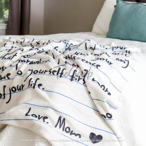Personalized With Your Handwritten Love Letter Blanket, Personalized ...