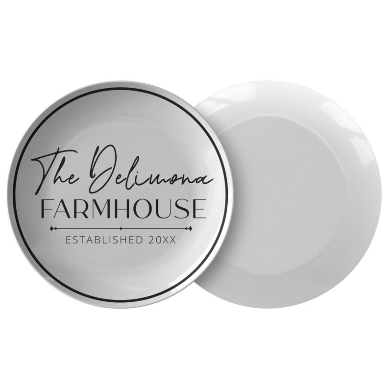Personalized Farmhouse Plate Custom Gifts Custom Kitchen - Etsy