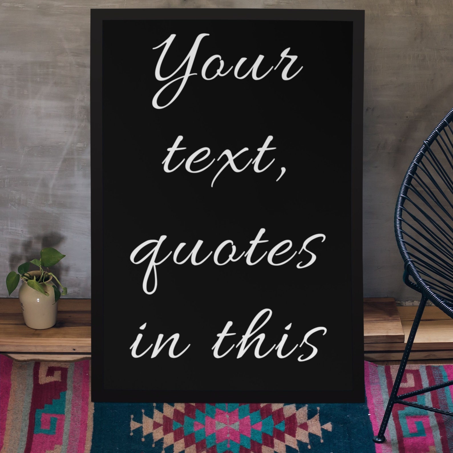 Custom Quote Sign: Framed Wall Art, Personalized Print - Etsy