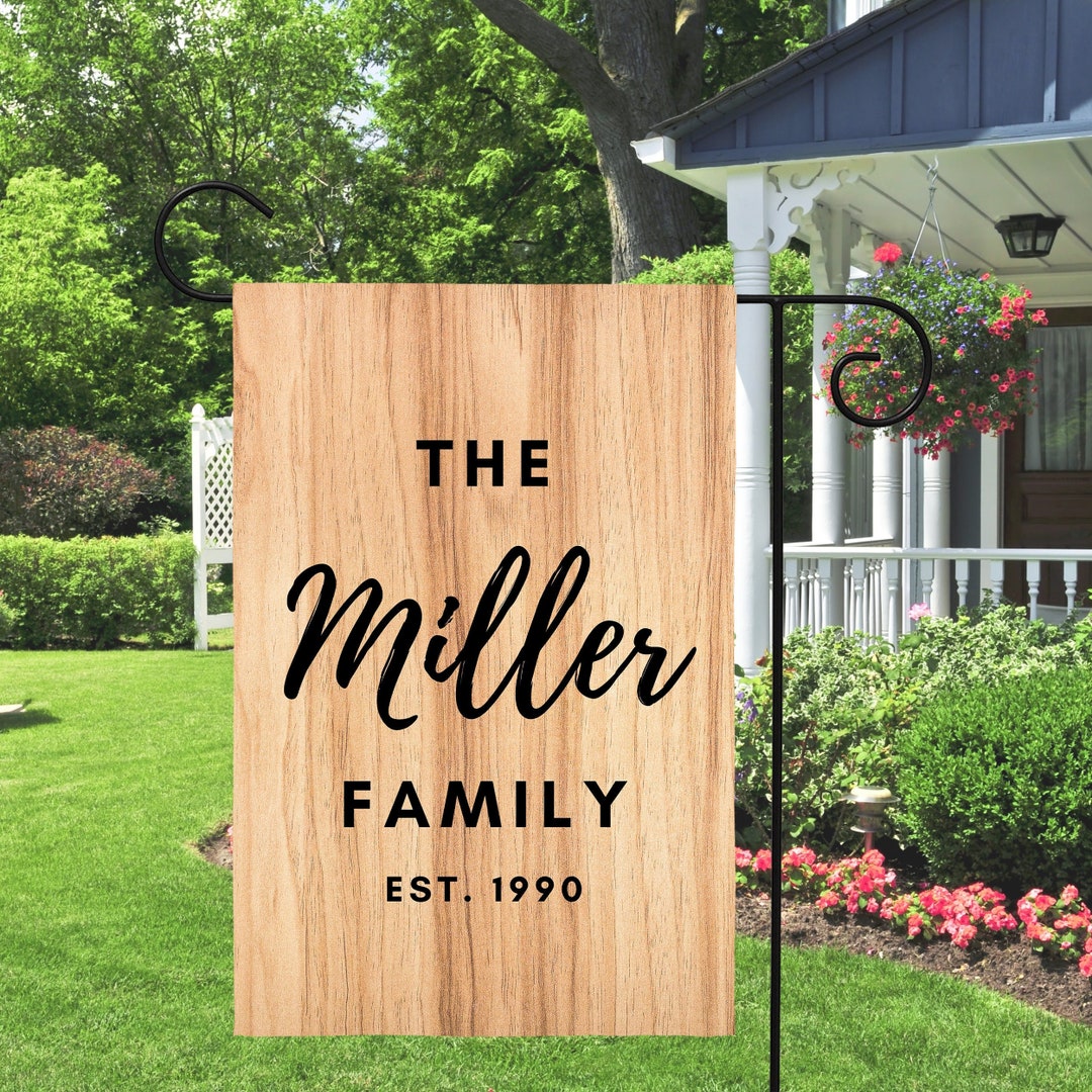 Personalized Name Garden Flag, Family Gift, Custom Family Name, Custom ...