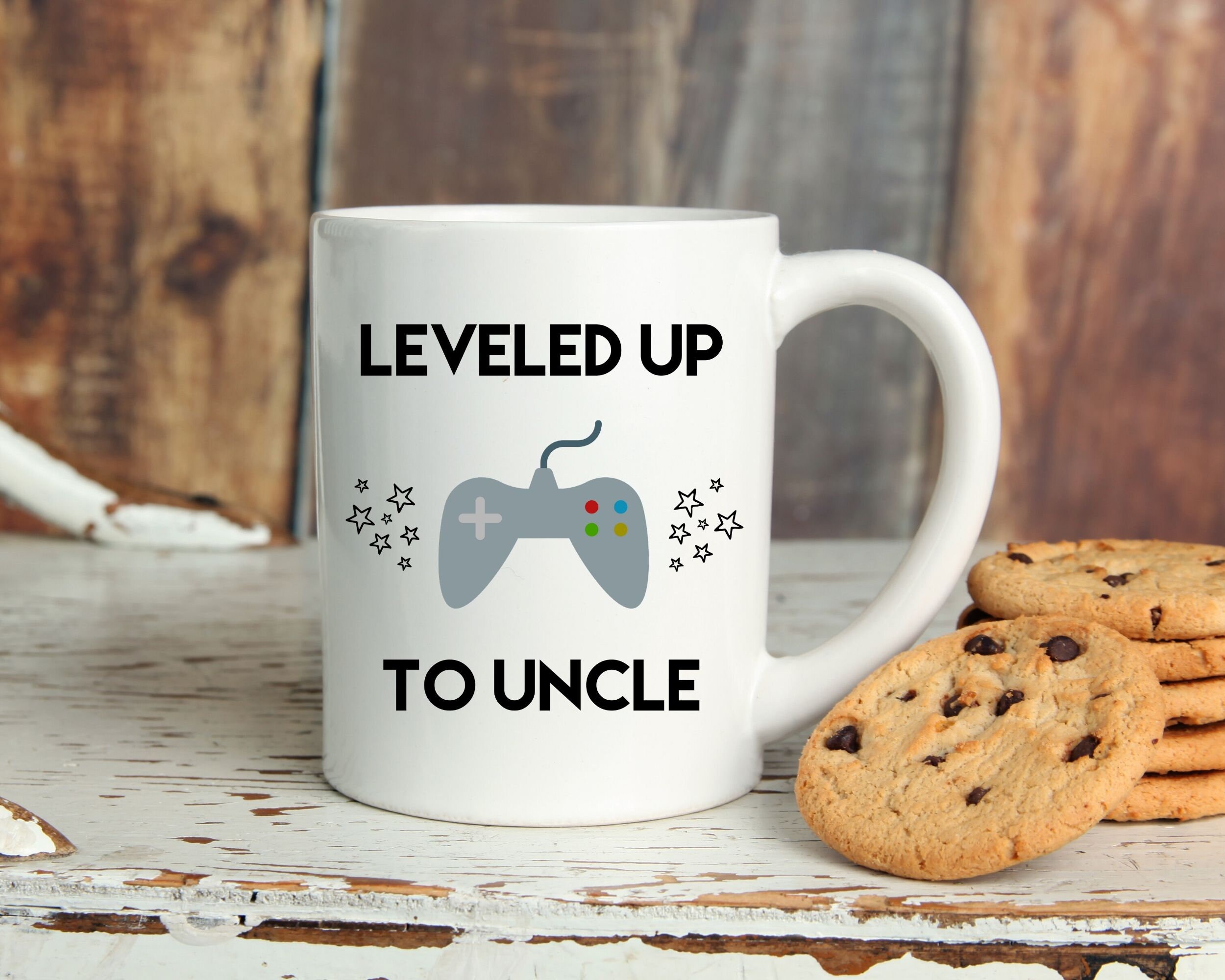Leveled Up To Uncle Mug Baby Announcement New Uncle Gift | Etsy