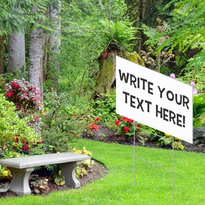 Personalized Yard Sign | Custom Lawn Sign With Aluminum H-stake Stand ...