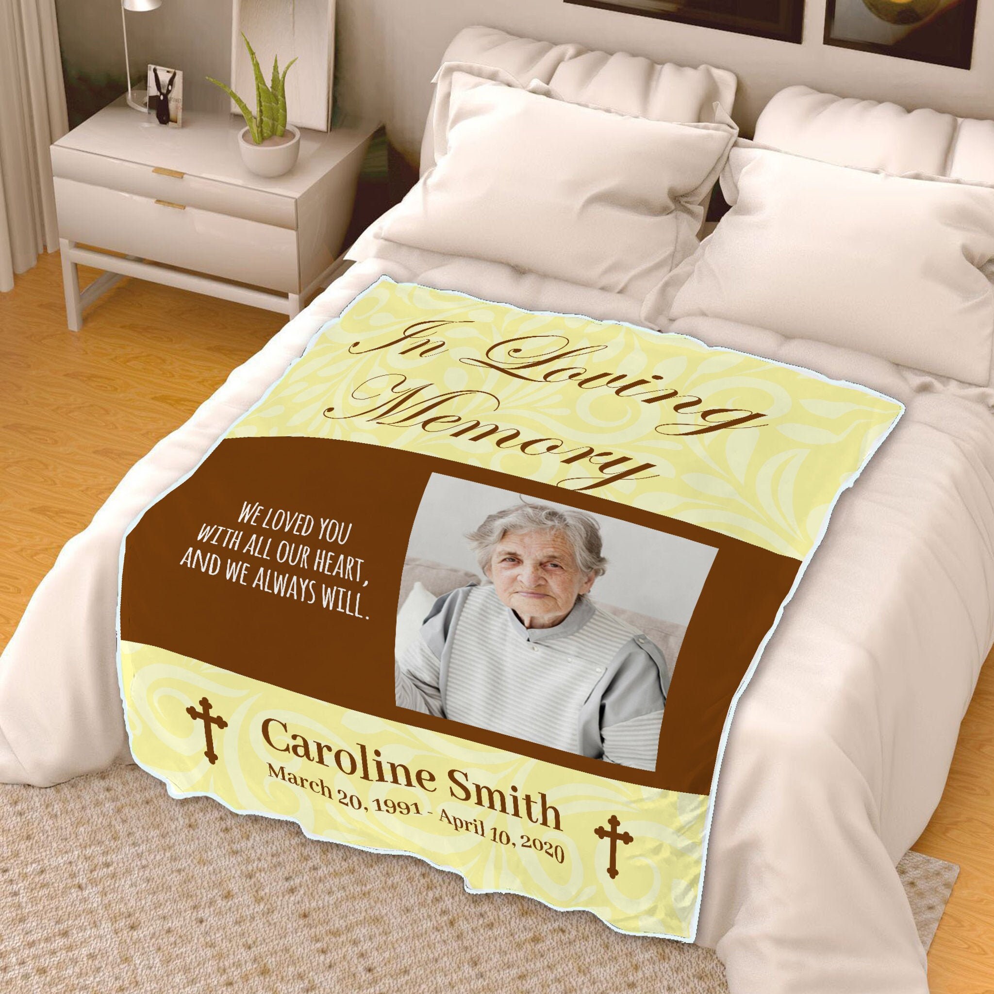 Custom Memorial Photo Name Blanket Personalized Blanket to | Etsy