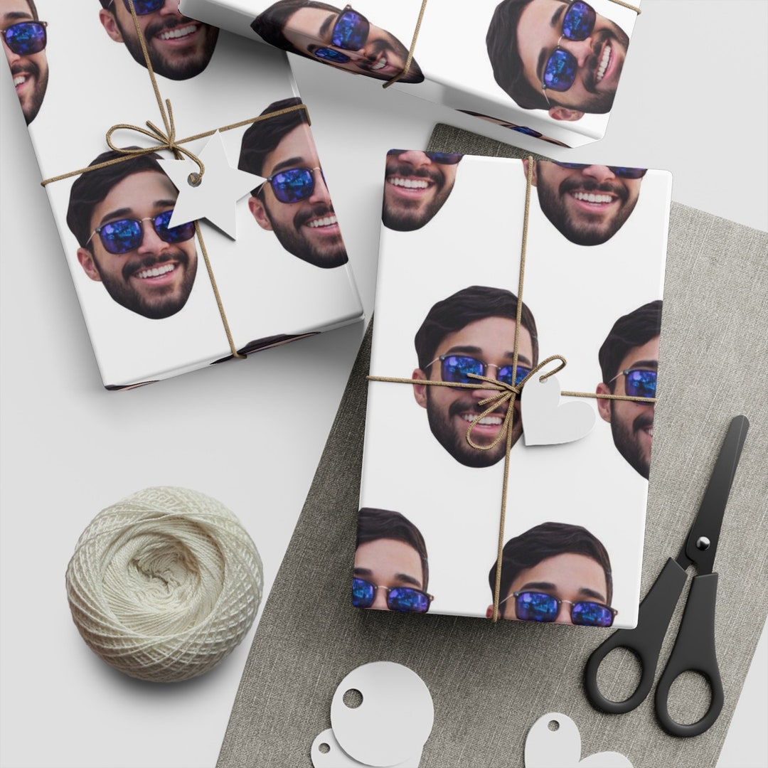 Personalized Face Wrapping Paper | Custom Gift Wrap | Christmas Wrap ...