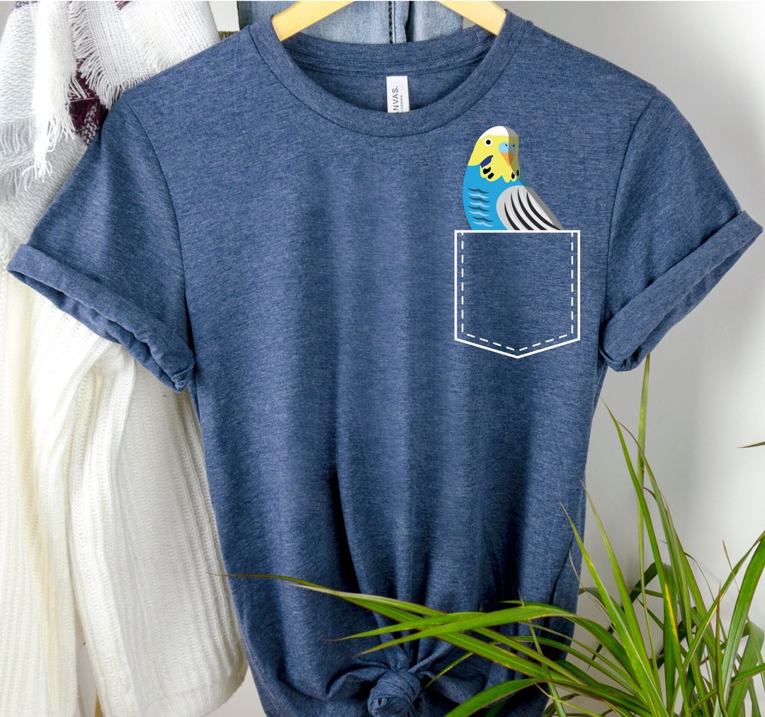 Funny Pocket Budgie Bird Shirt, Bird Shirt, Graphic Tee, Bird Lover ...