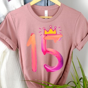 15th Birthday Shirt, Birthday Shirt, 15th Birthday Party, Birthday Girl ...