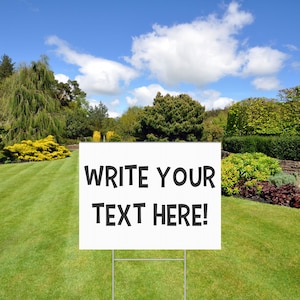 Personalized Yard Sign | Custom Lawn Sign With Aluminum H-stake Stand ...