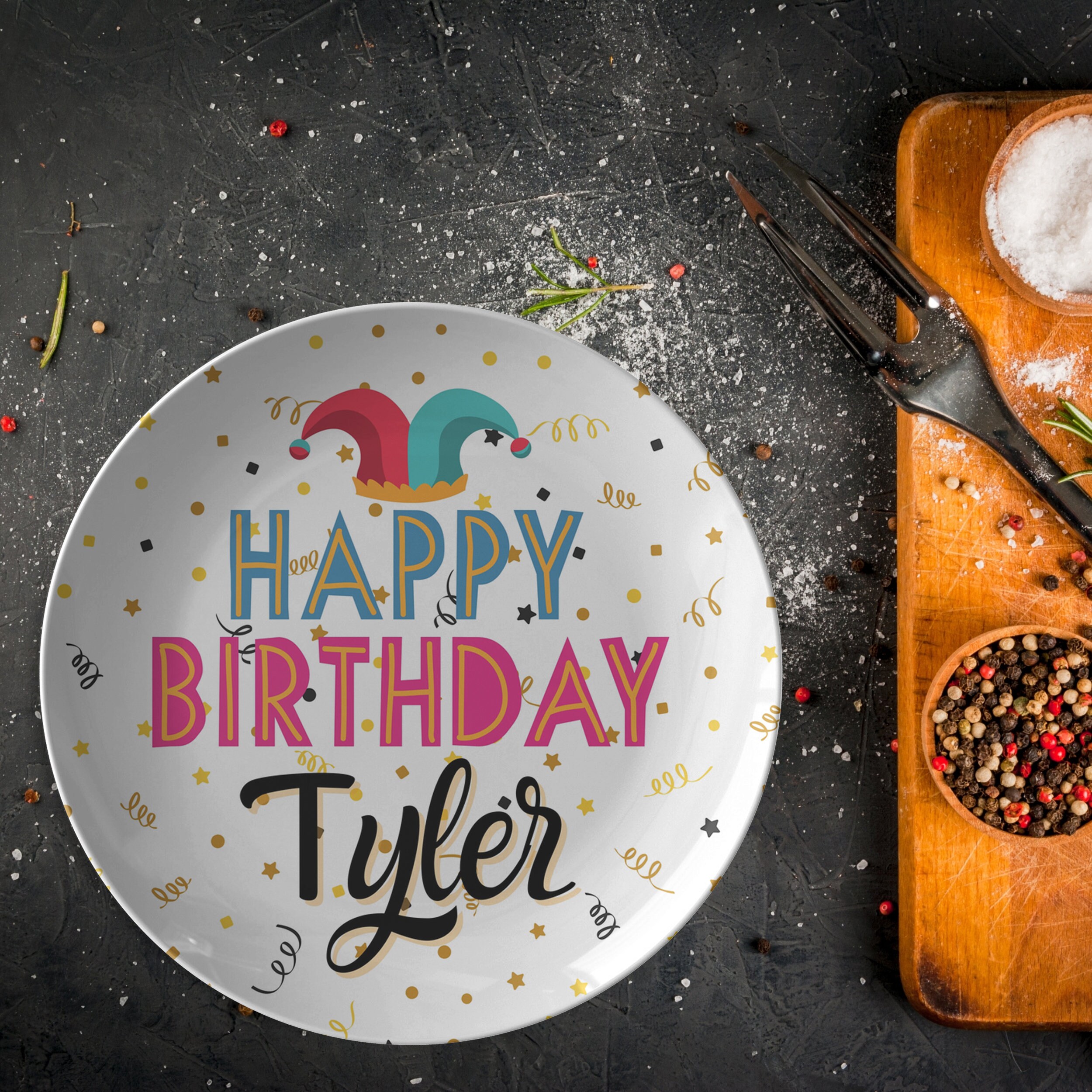 Happy Birthday Name Plate Dinnerware Custom Name Plate - Etsy UK