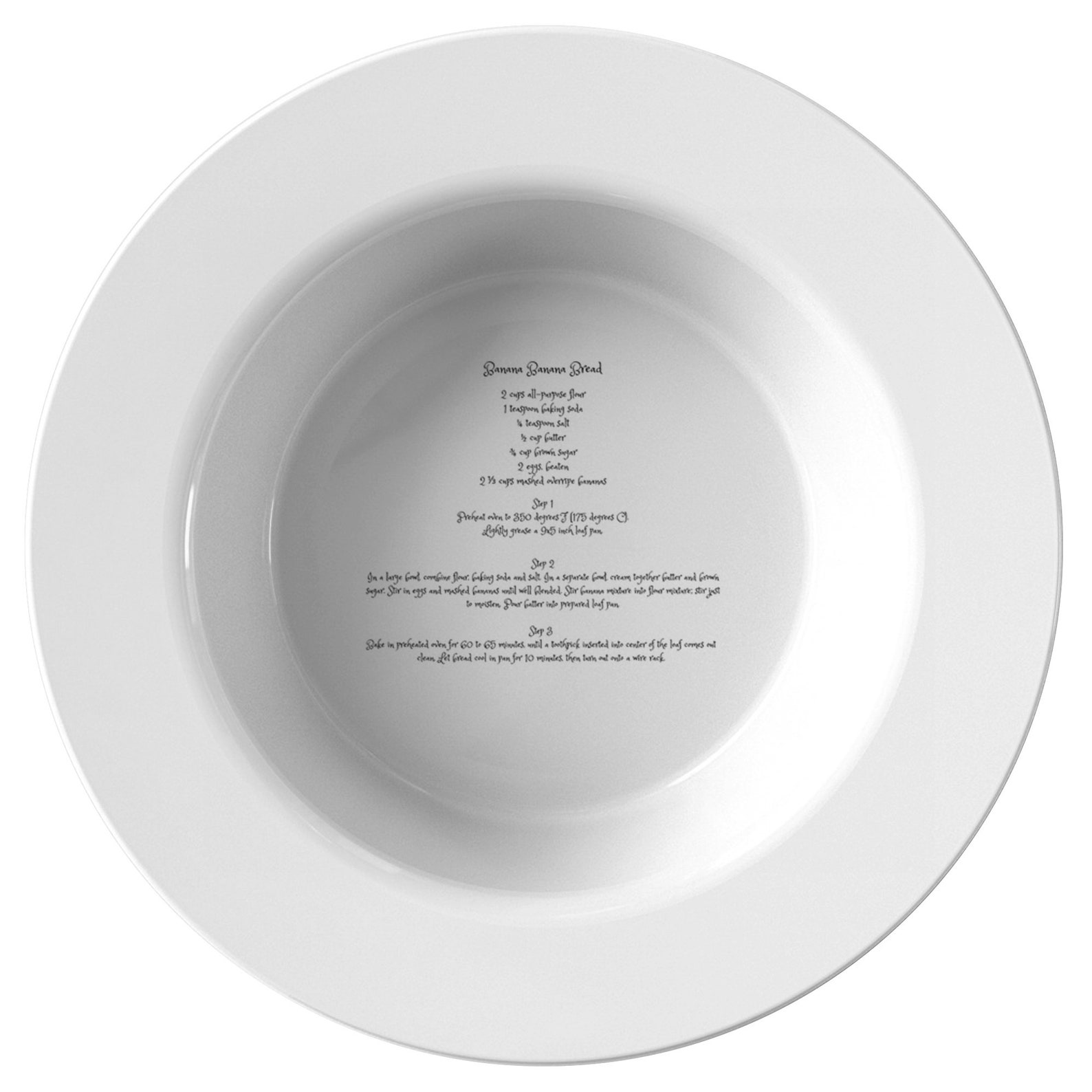 Put Your Own Recipe on Bowl Custom Recipe Personalized Bowl - Etsy