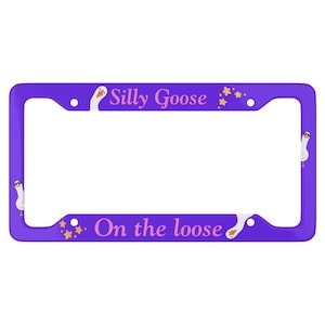 Silly Goose Aluminum License Plate Frame: Car Decor - Etsy