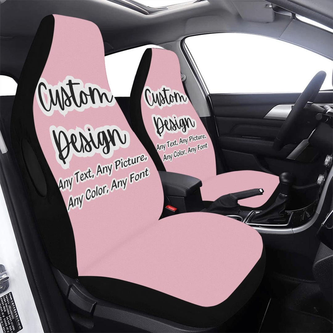 Personalized Car Seat Covers, Custom Photo, Universal Fit, 2-piece Set ...
