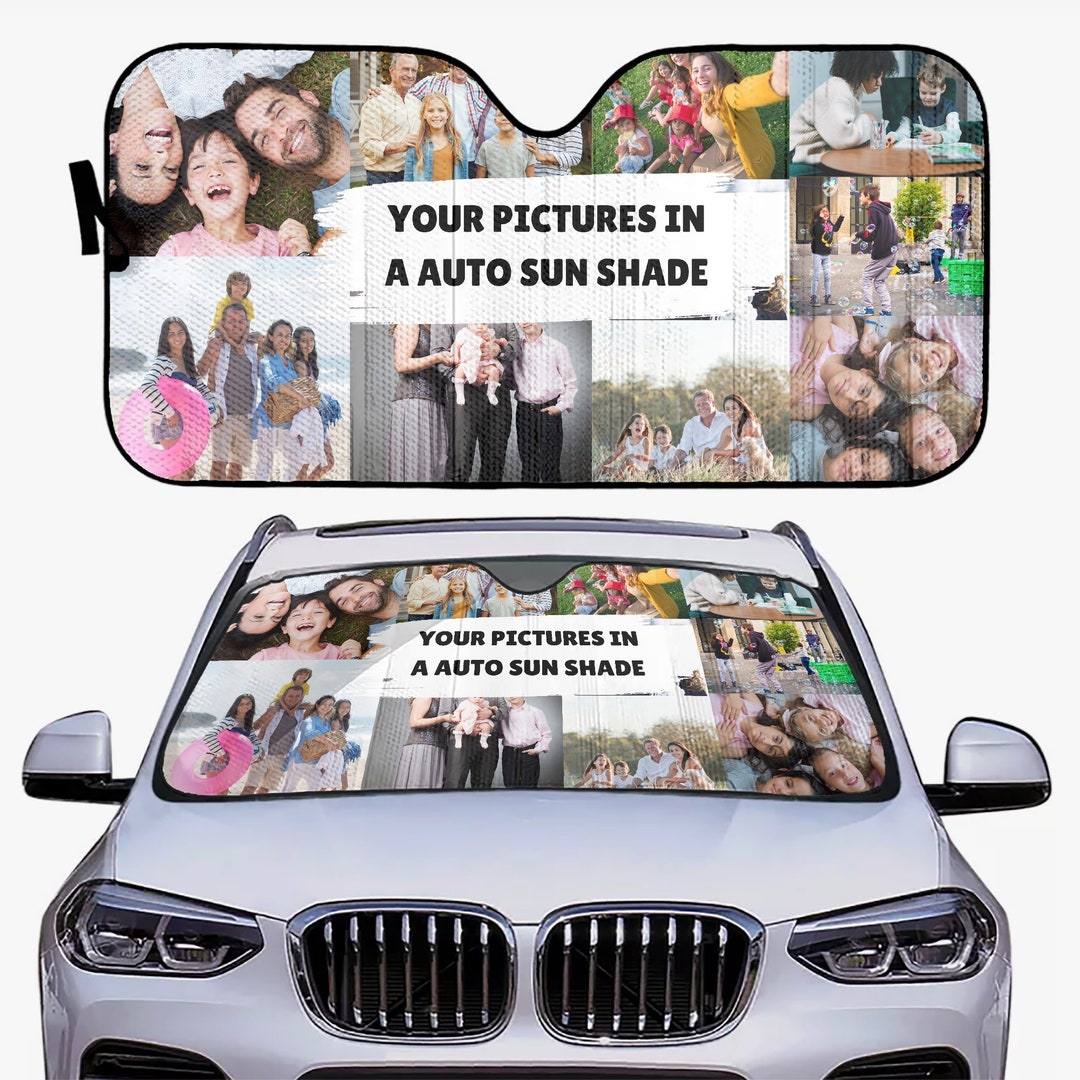 Personalized Photo Auto Sun Shade: Custom Car Decor - Etsy