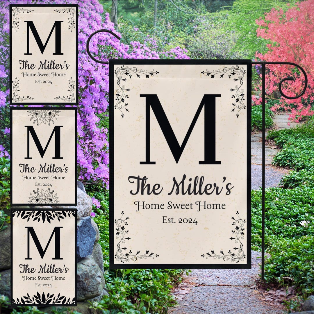 Personalized Family Name Yard Flag: Custom Garden Decor - Etsy