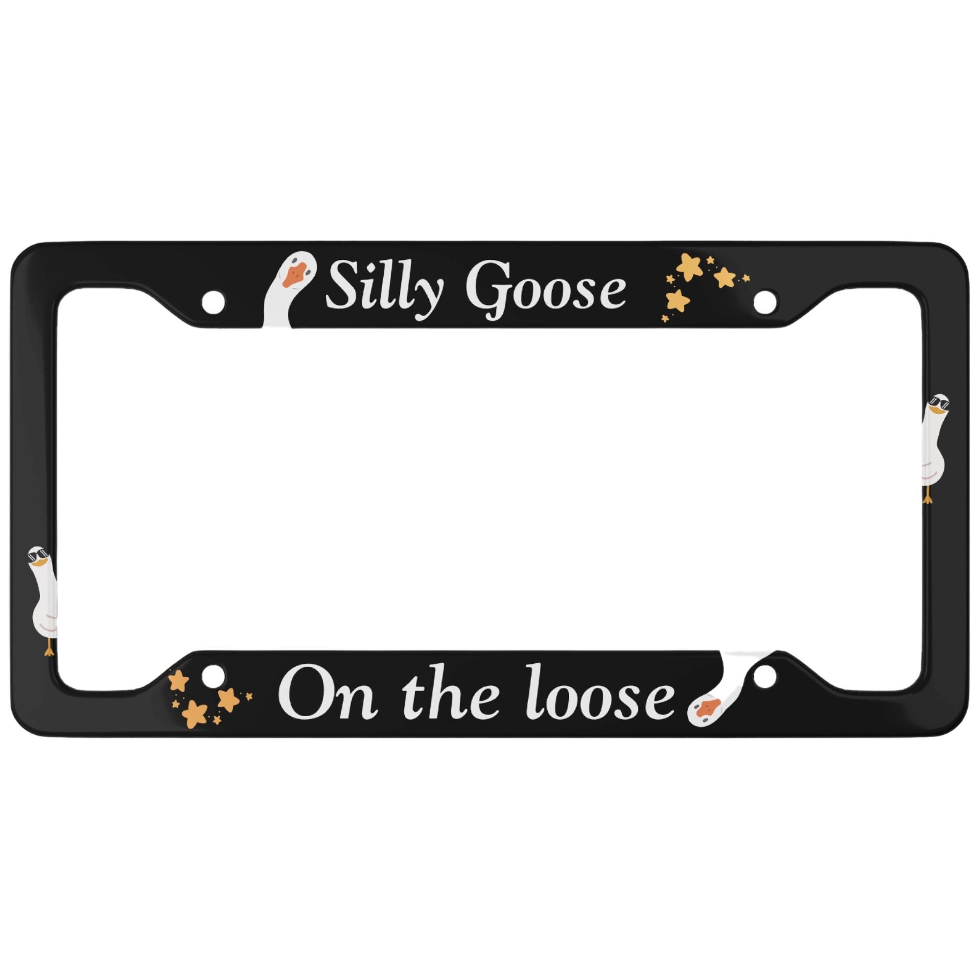 Silly Goose Aluminum License Plate Frame: Car Decor - Etsy
