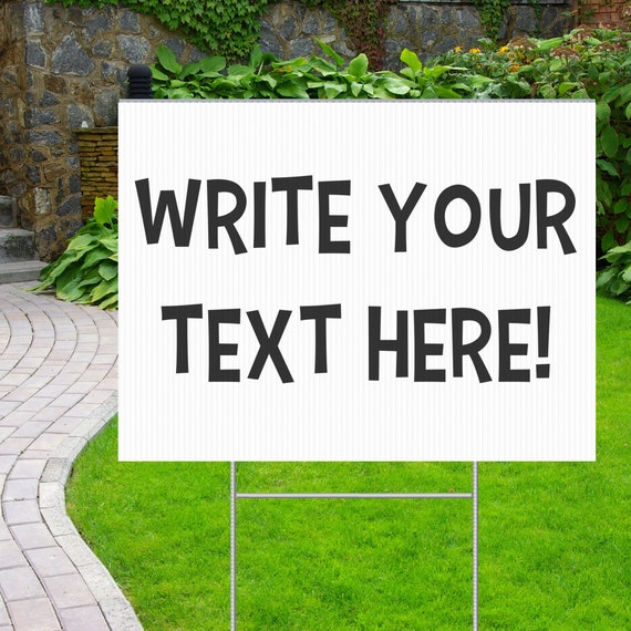 Personalized Yard Sign Custom Lawn Sign With Aluminum - Etsy