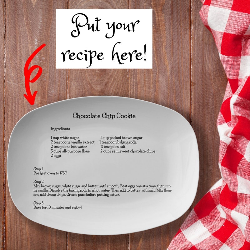 Recipe Plate - Etsy